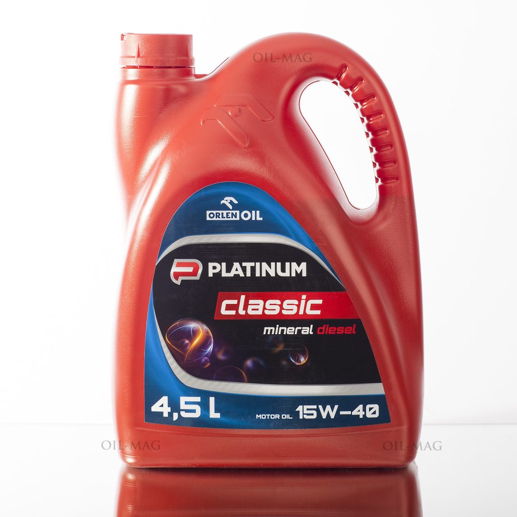 OLEJ SILNIKOWY PLATINUM CLASSIC 15W/40 DIESEL 4,5 L – Oil Mag